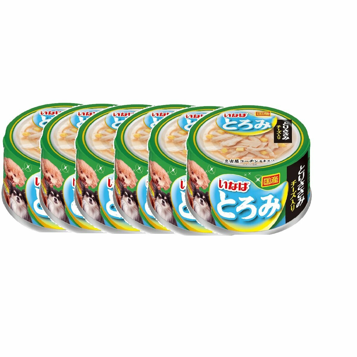 Inaba Toromi Влажный корм для собак Куриное филе курицы с сыром в бульоне 80г (6 штук)