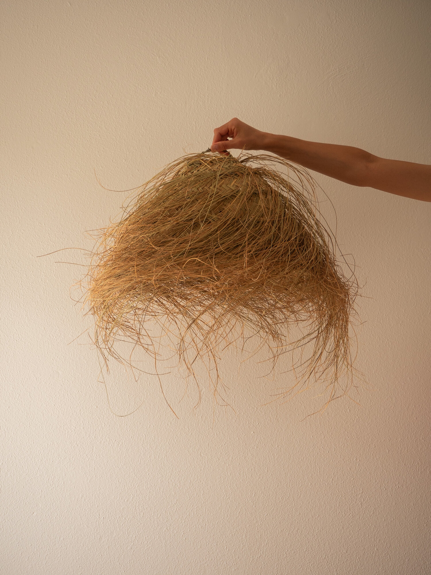 Марокканский плетёный абажур из стеблей Халфа "no9" 45x35 см