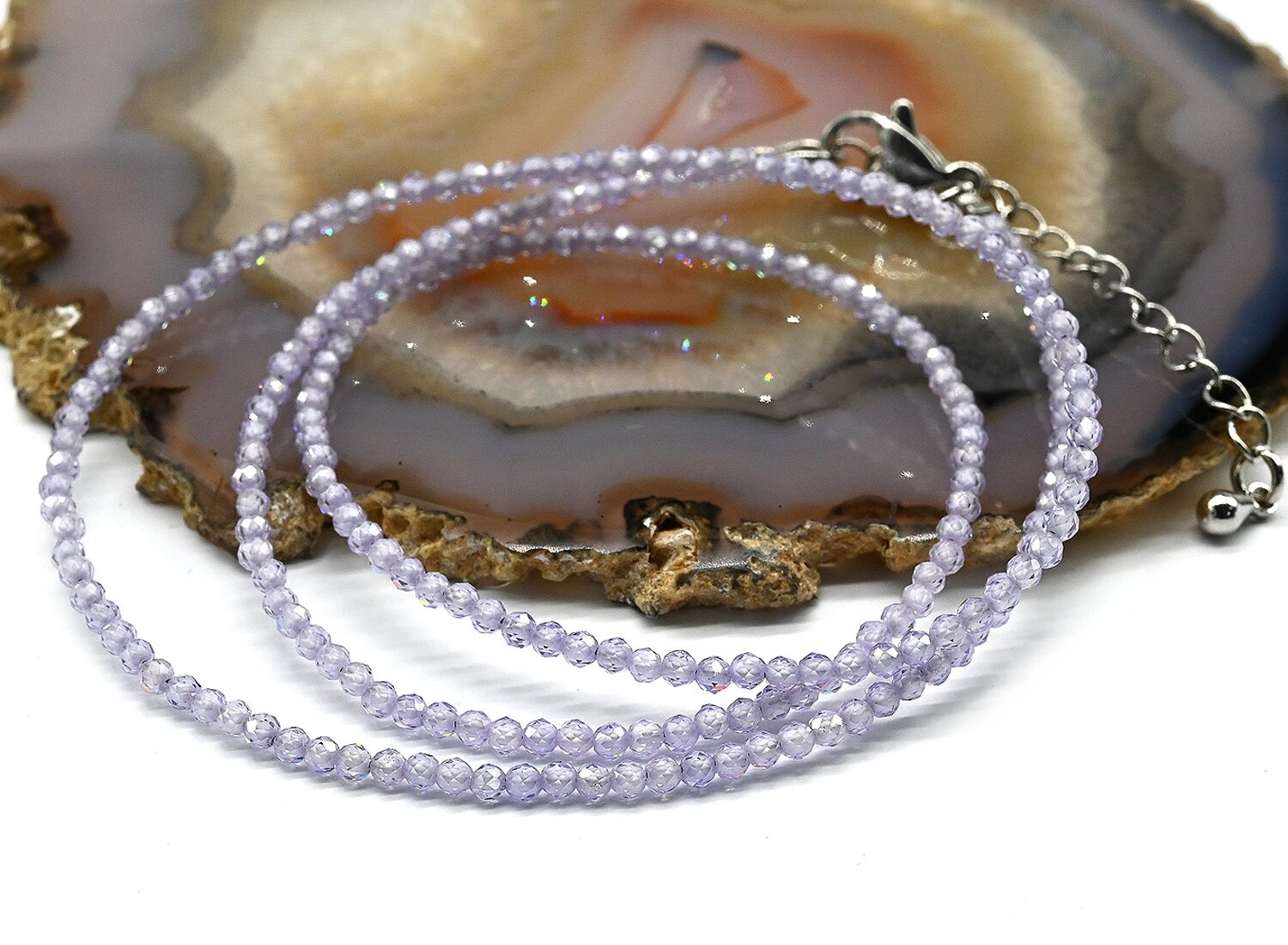 Бусы, фианит