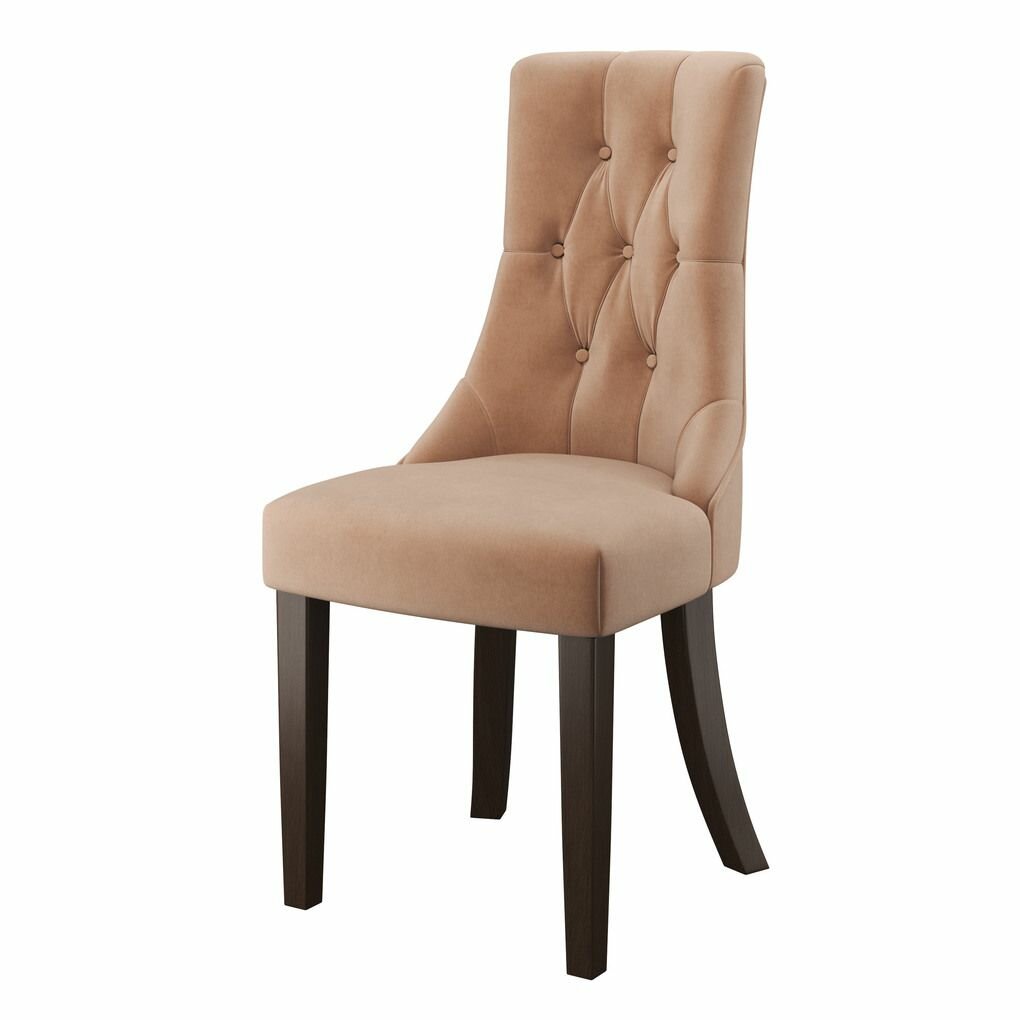 Стул мягкий ASHLEY MINI (сборный), темный орех кофе с молоком