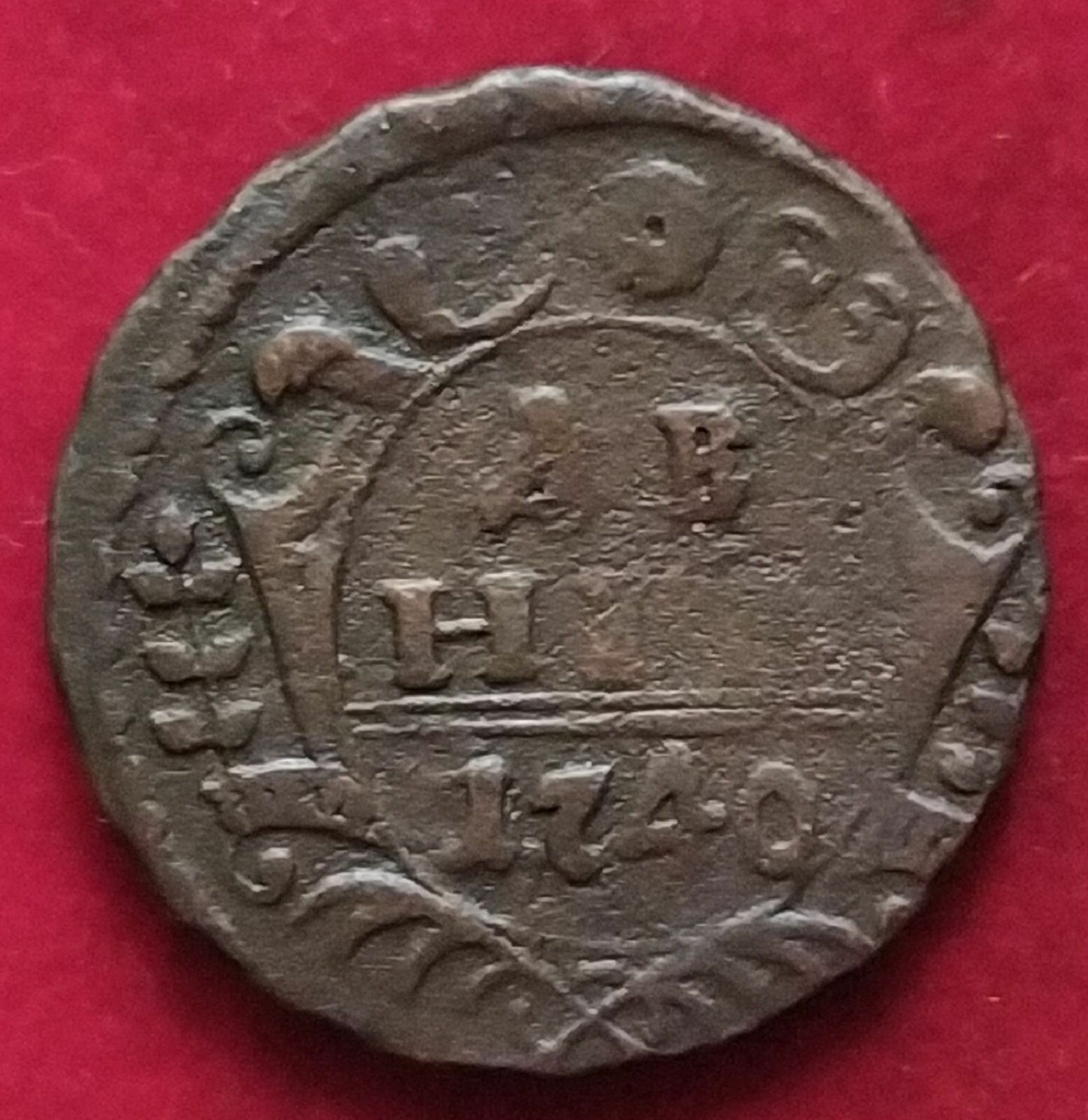 Денга 1740 года Иоанна Антоновича Н3Н