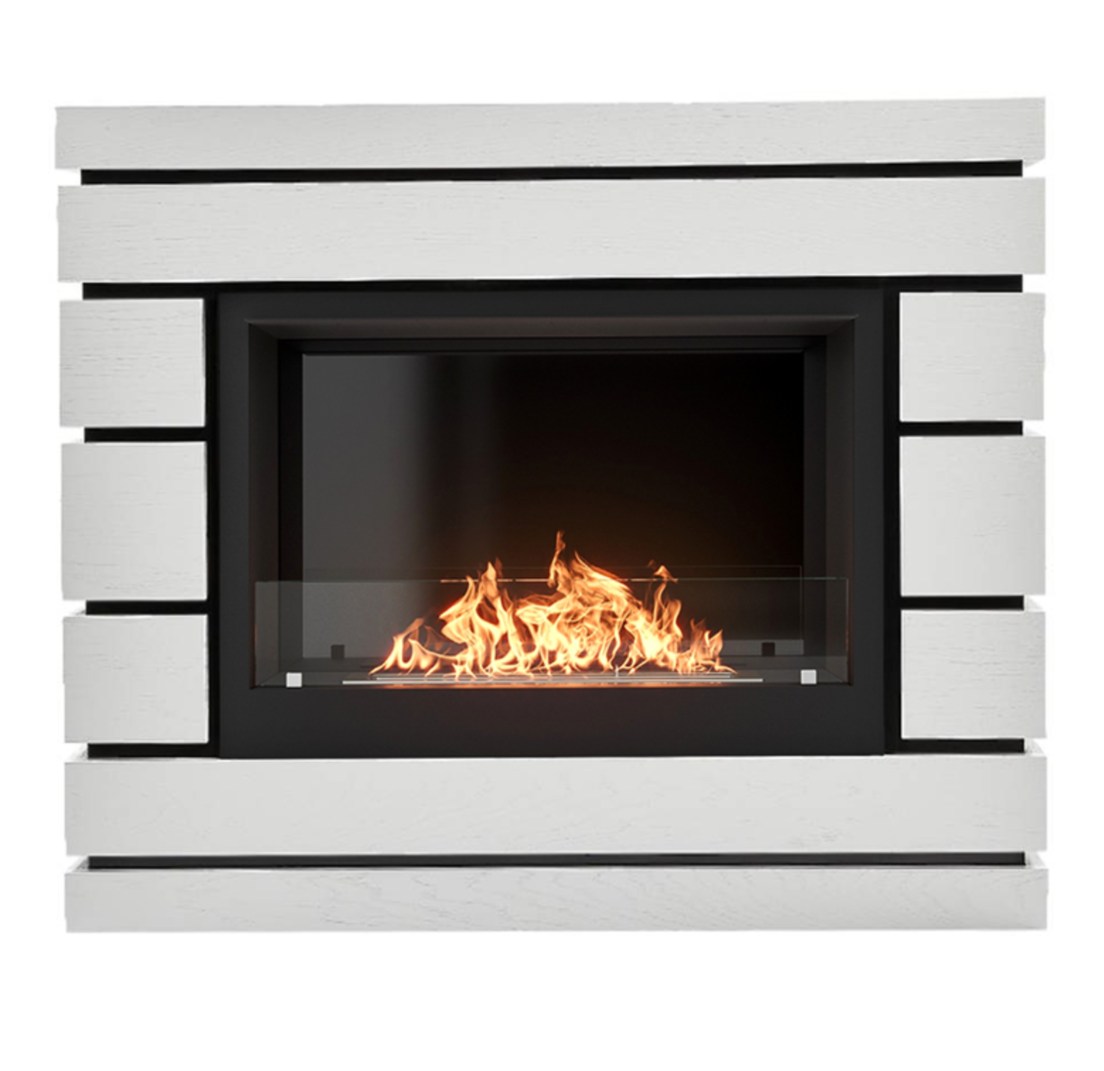 Биокамин Хорошие Камины Firelight BFP/P-2520 Moderno НС-1660818, 3 кВт, эффект живого огня