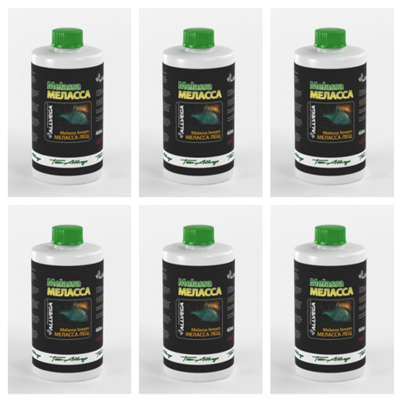 Ароматическая добавка жидкая ALLVEGA "Melassa Carp" (меласса карп) 6 флаконов по 460 мл.