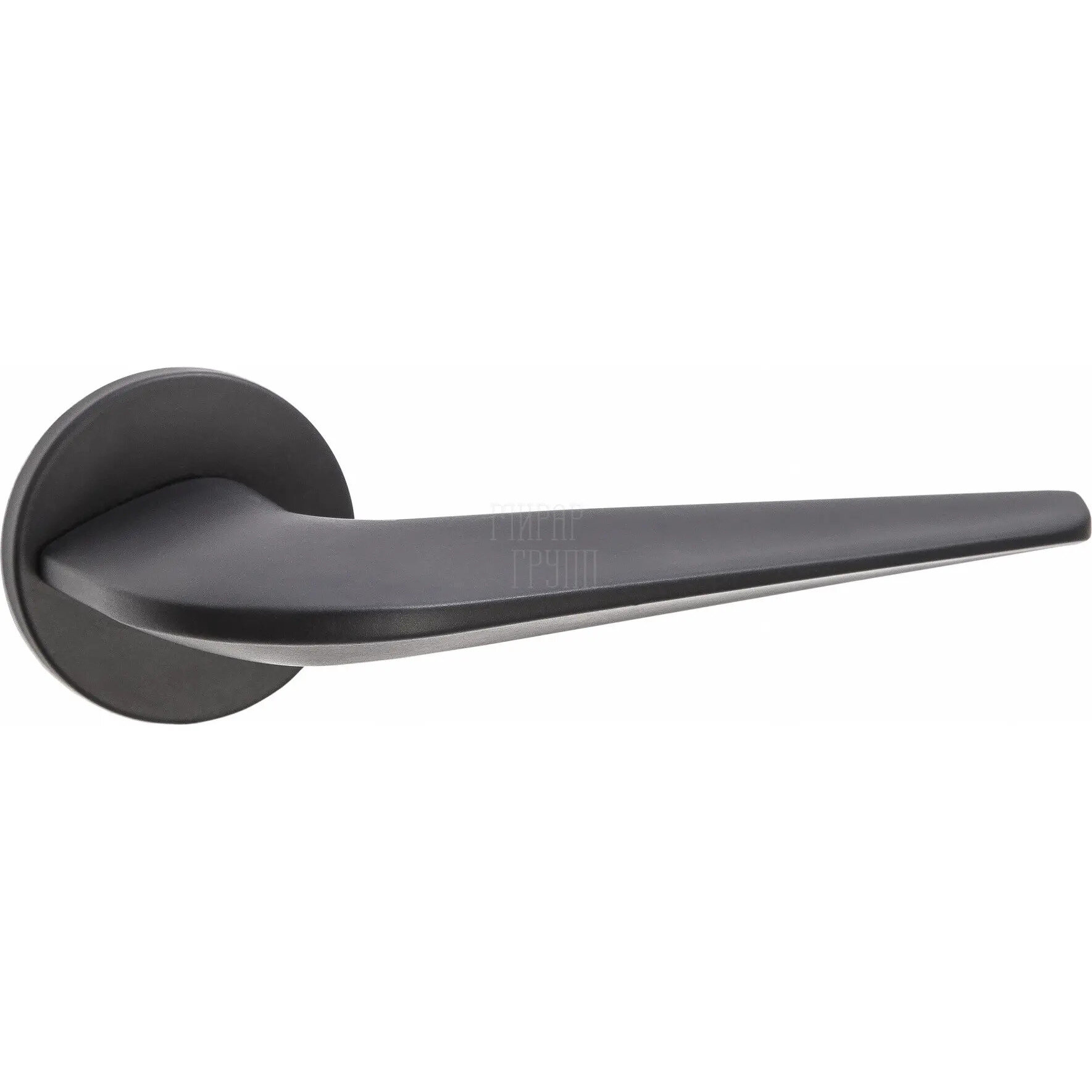 Дверные ручки Puerto (Пуэрто) "Макиато", серия SLIM INAL 544-06 (slim) на тонком круглом основании черный