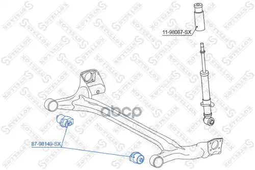 Сайлентблок зад. балки! Toyota Corolla Verso CDE120/ZZE12# 01> Stellox арт. 8798149SX