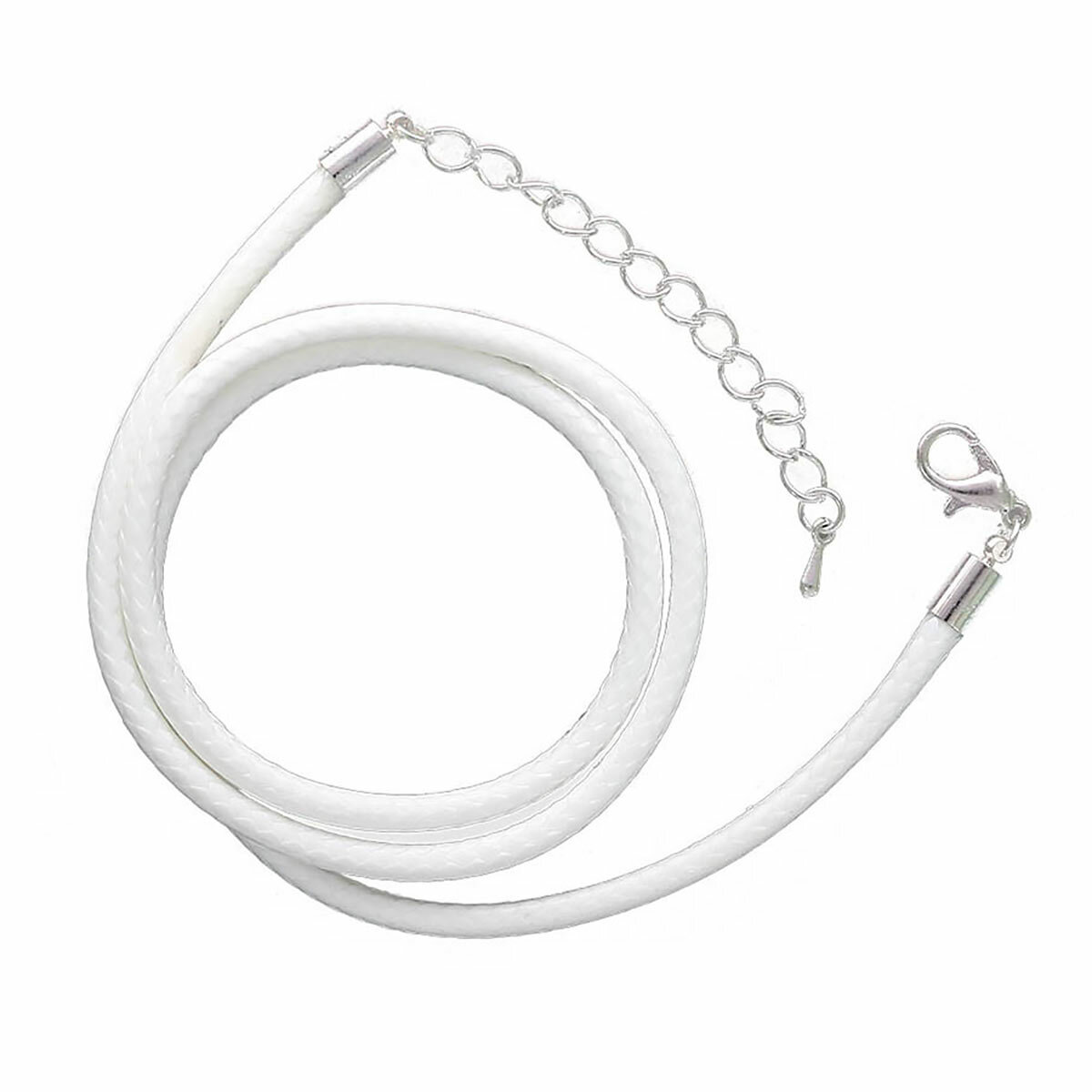 Шнур плетеный с замком для создания украшений Astra&Craft, 4AR345, 3мм*43см (белый)