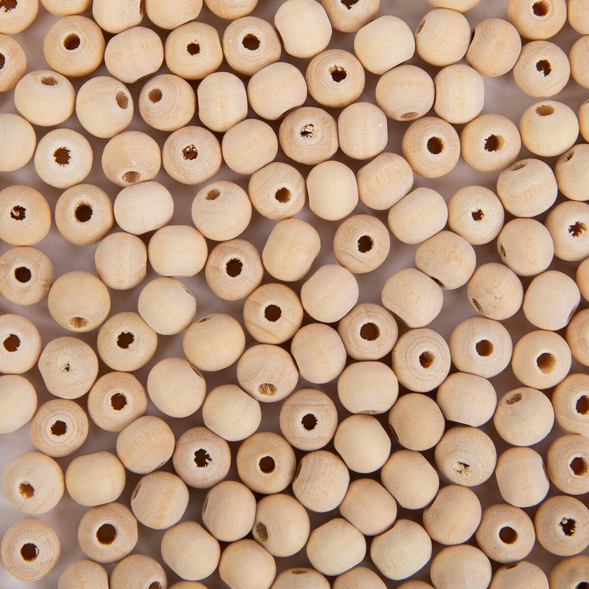 Бусины деревянные для рукоделия Zlatka HWBE-08 8 мм 10 уп по 40 г светлое дерево