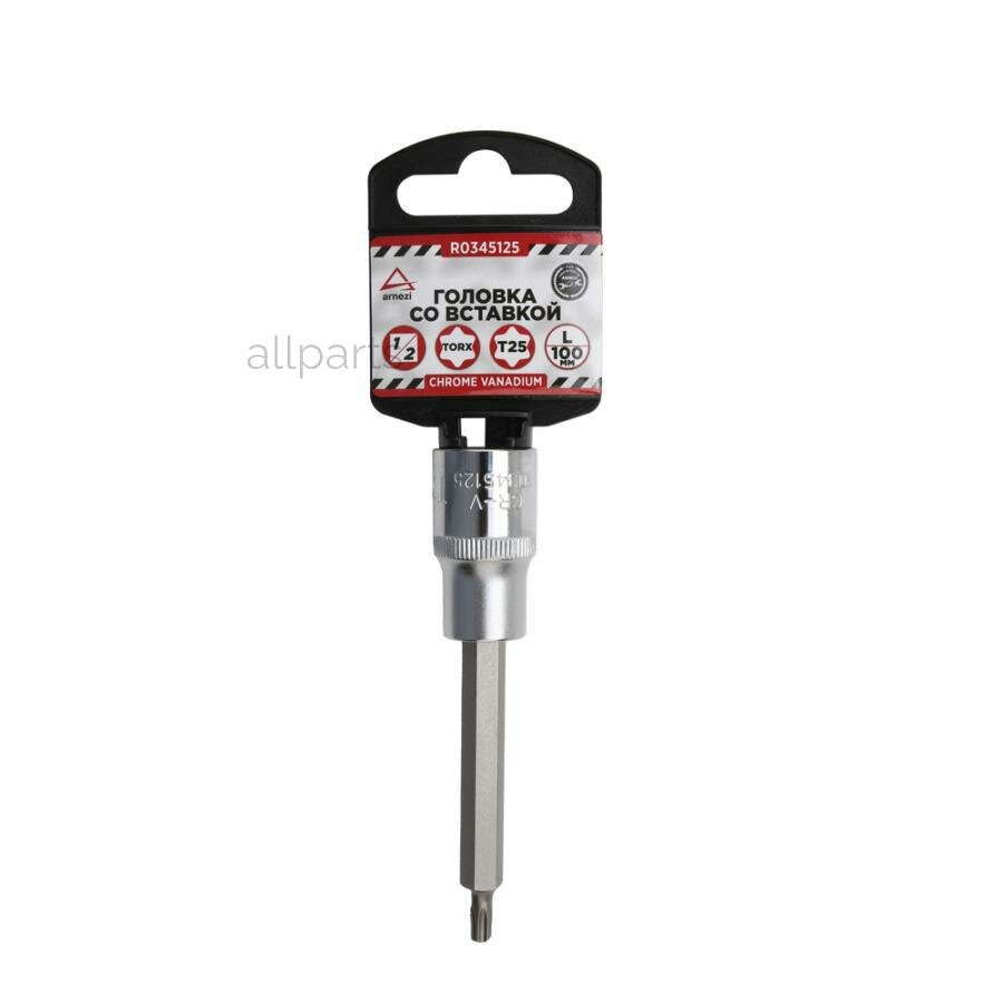 ARNEZI R0345125 Головка 1/2" со вставкой TORX T25 L=100, ARNEZI R0345125
