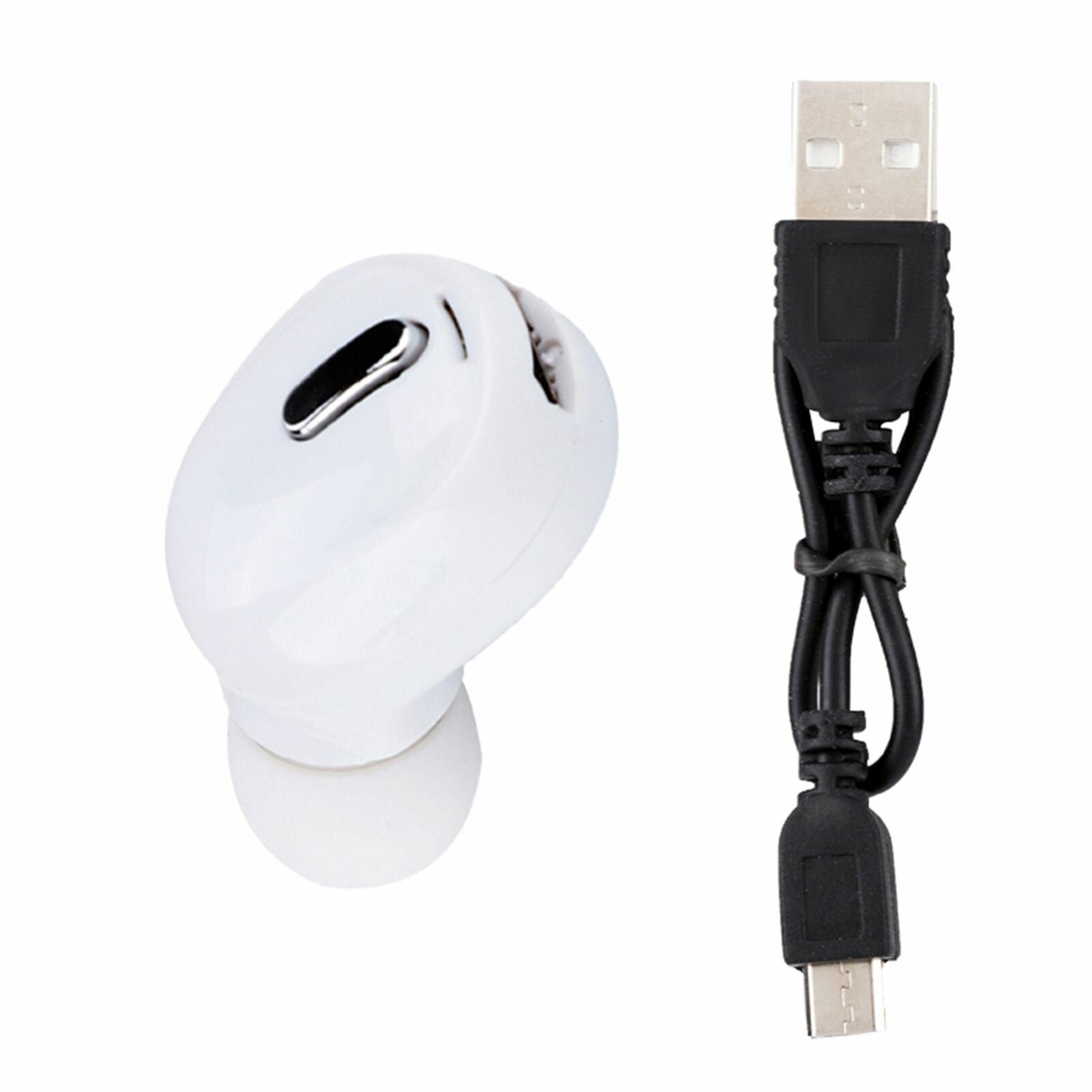 Мини-Спортивная Беспроводная Bluetooth-гарнитура Универсальные Наушники-вкладыши (белый)