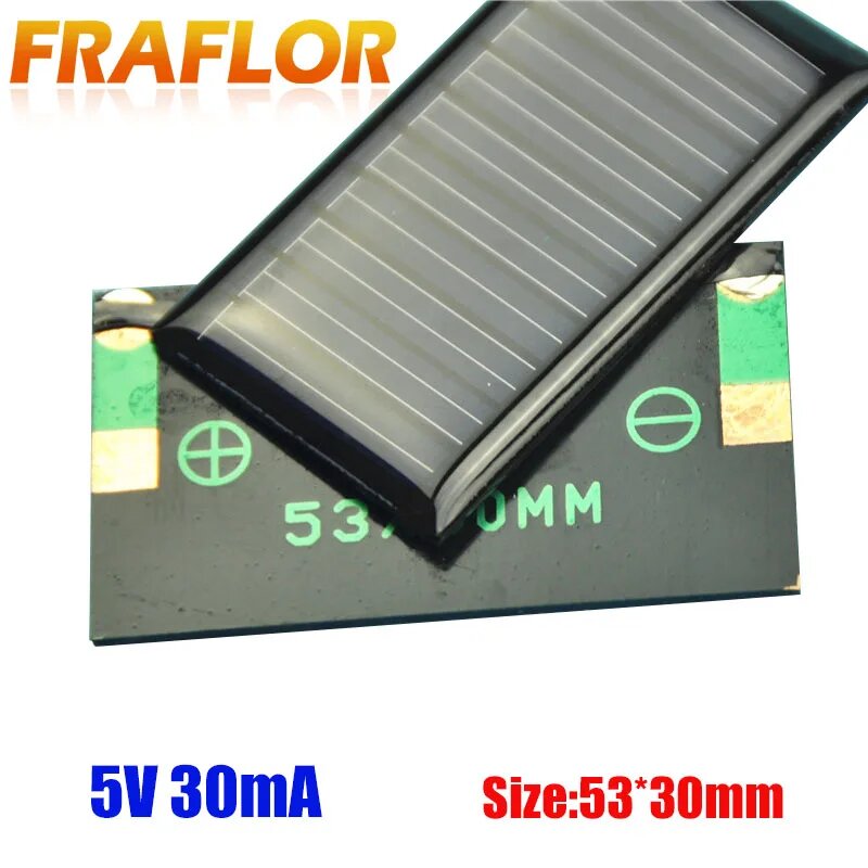 Поликристаллические солнечные панели 2 шт, 5В 30мА