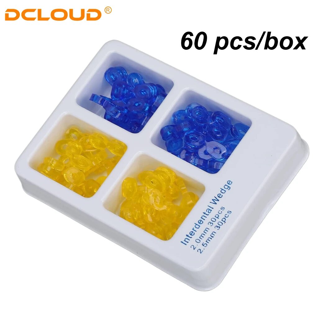 60 шт. стоматологический клин эластичный резиновый фиксирующий клин 2,0 / 2,5 мм матричные матрицы дамба композитный сепаратор зубов стоматологический аксессуар инструмент