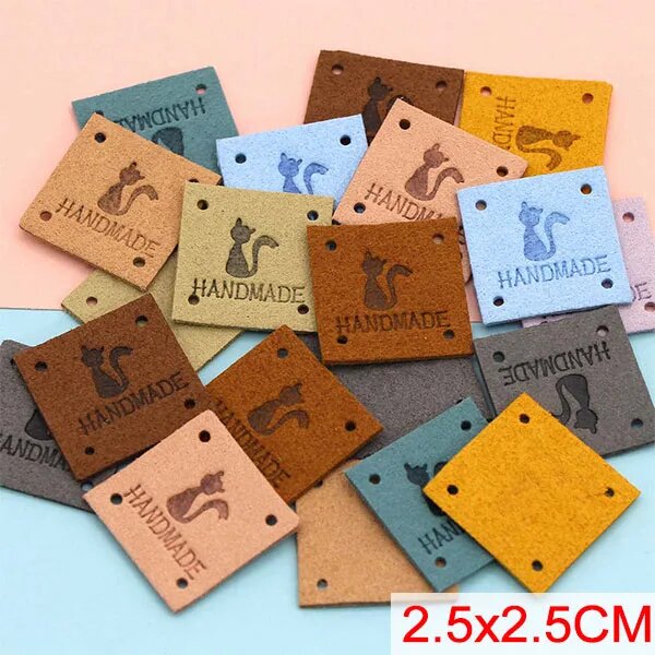 Кожаные этикетки для одежды 20 шт. 16