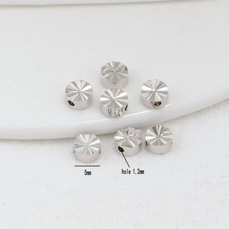 Бусины из латуни Florainer Tina, квадратные, золотого цвета, 20 шт, 5 мм, 6 мм Platinum Color