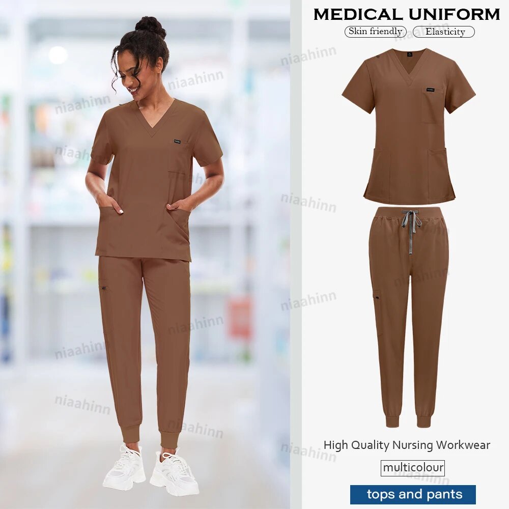 Медицинский костюм NiaaHinn NH42122-20240506-1 Коричневый, М, Brown