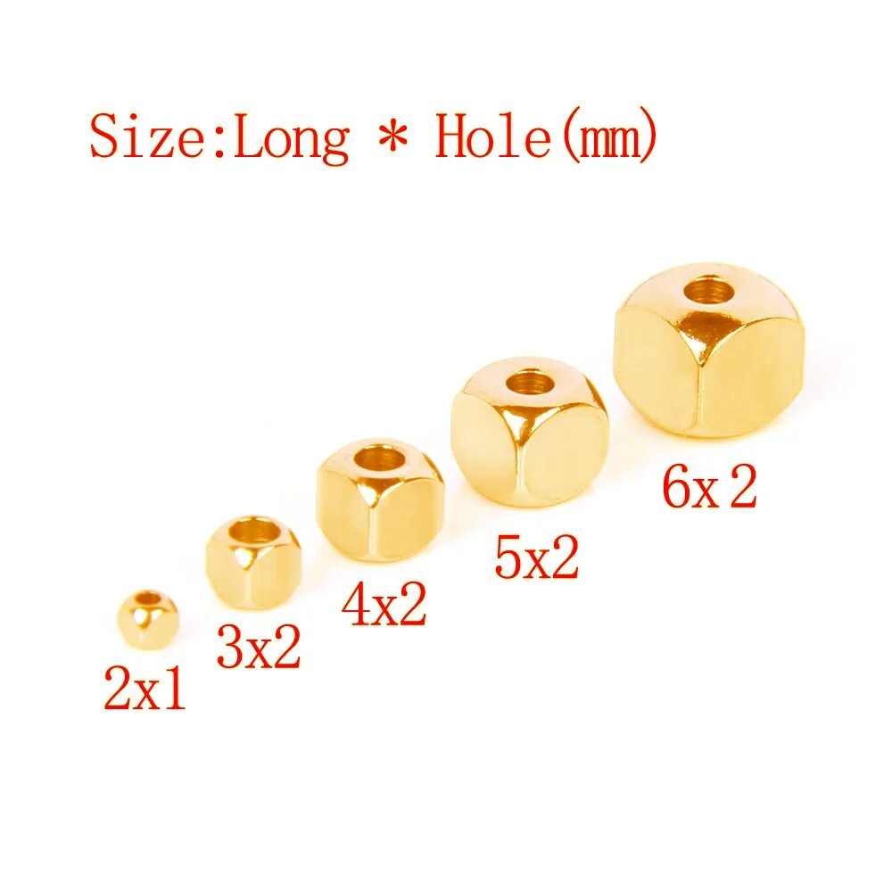 XHN 20-50 шт. квадратные бусины-разделители из нержавеющей стали DIY браслет ожерелье аксессуары латунный металлический куб для изготовления ювелирных изделий