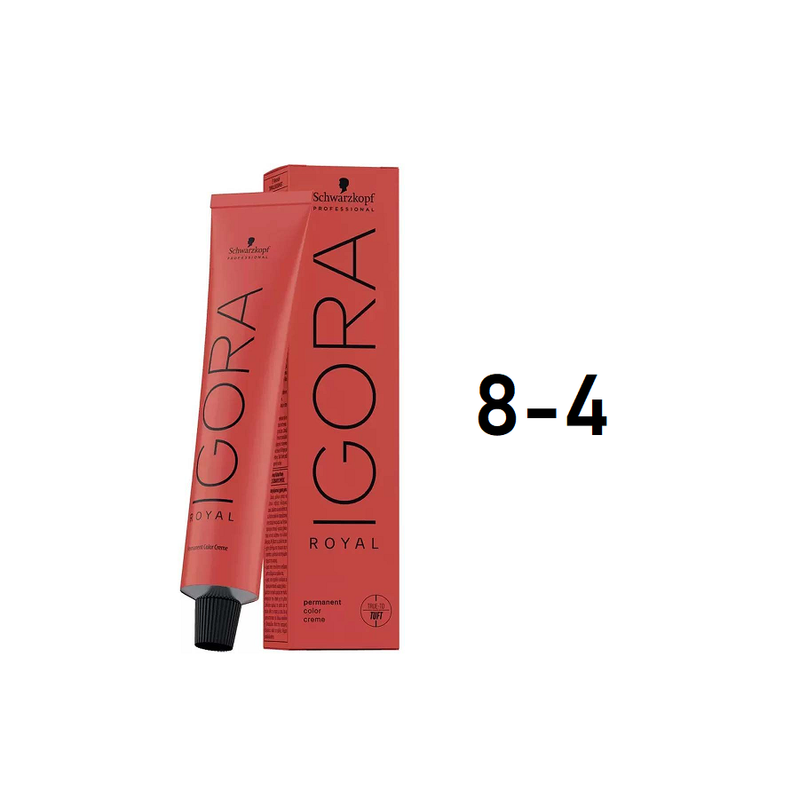 Schwarzkopf Professional Schwarzkopf Igora Royal 8-4 - Перманентный краситель светлый русый бежевый 60 мл