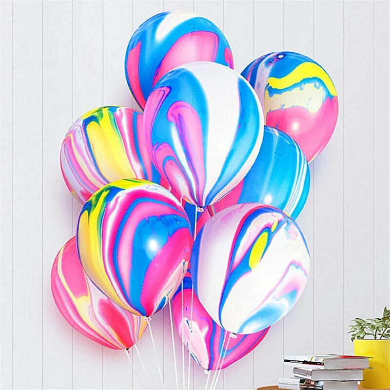 Мраморные латексные шары RIRAO 12 дюймов Розовый, 10pc color