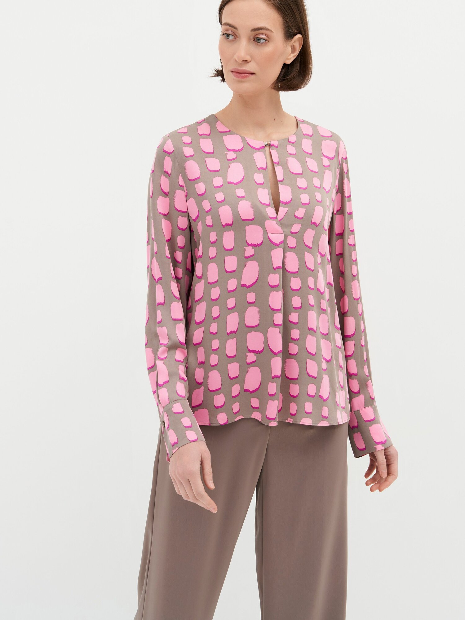 Блуза Taifun by Gerry Weber Весна-лето 2025, размер 42, розовый — фото 1
