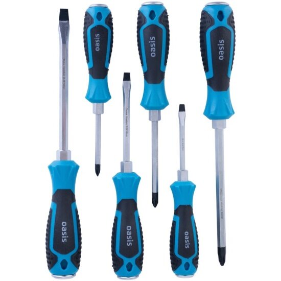 Набор Oasis отверток ударных CR-V (6 шт: SL 5,6,8/PH 1,2,3) 103011206005