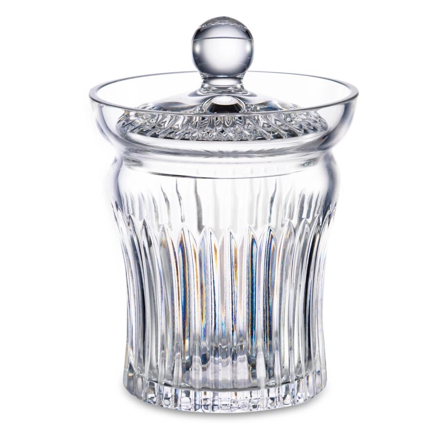 Конфетница с крышкой Decor de table 14,6 см, хрусталь, прозрачная