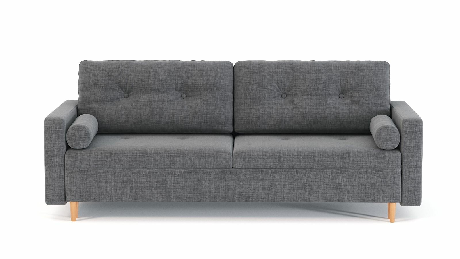 Диван-кровать Белфаст пантограф, рогожка Дрим Грей, ящик для белья