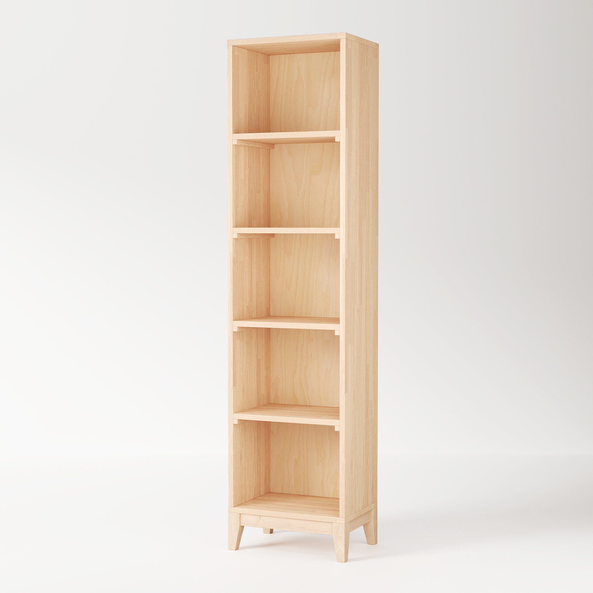 Стеллаж деревянный, Scandy, 200х50х35 см, Hansales, цвет кешью