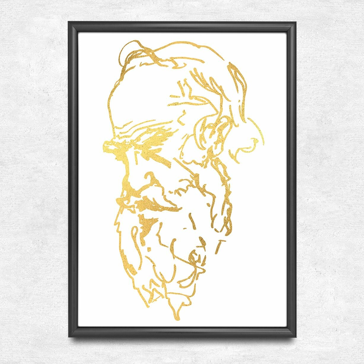 Постер Лев Толстой / плакат писатель. Декор квартиры, дома, офиса, комнаты