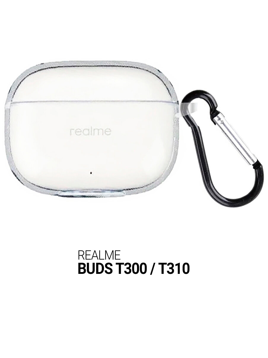 Чехол на Realme Buds T300 / T310 прозрачный