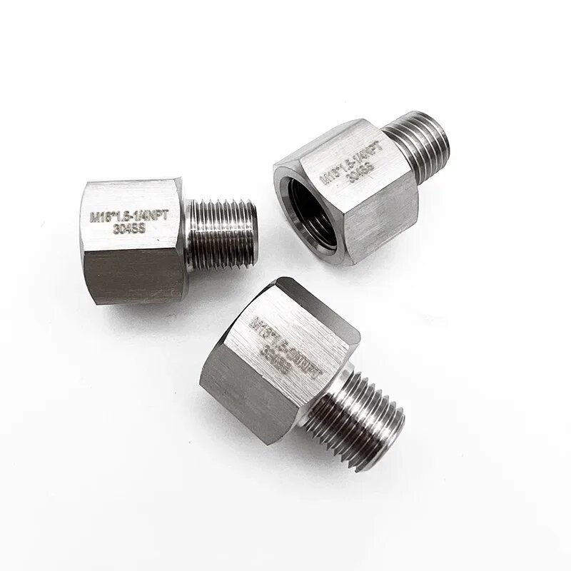 Адаптер M16x1,5 на 1/4" NPT из нержавеющей стали 304