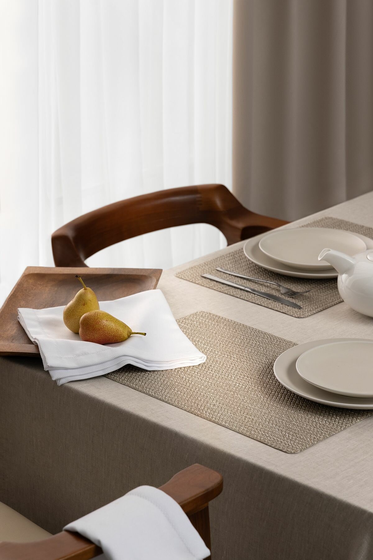 PRIME PRIVE Салфетки на стол сервировочные прямоугольные / Подставка под горячее / плейсматы / "Шерна" 30x45, 4 шт