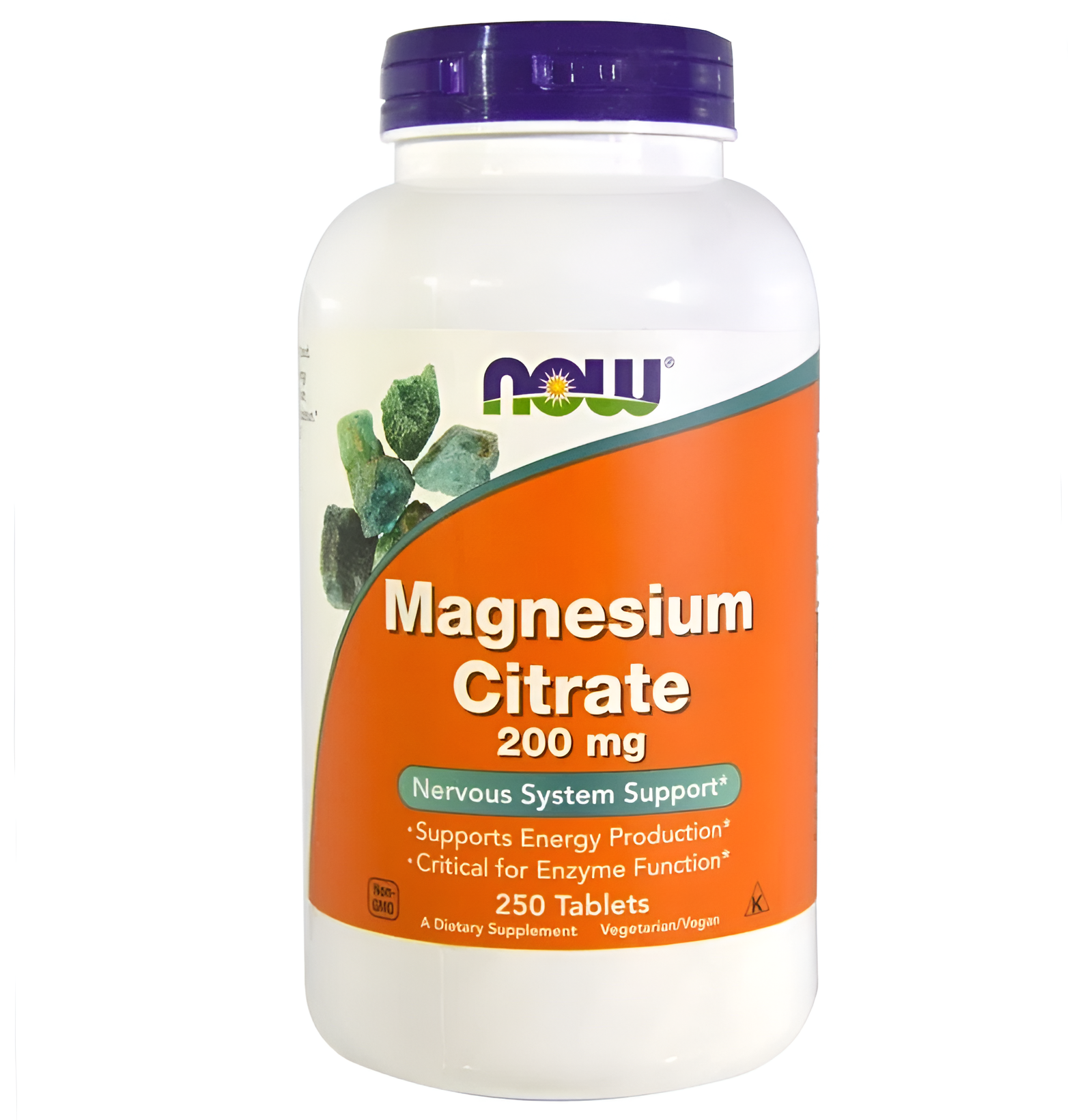 NOW Foods Magnesium Citrate, Цитрат Магния 200 мг 250 таблеток