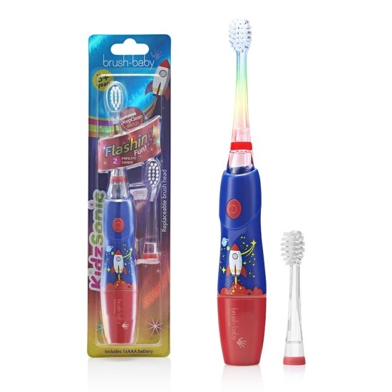 Зубная щётка электрическая Brush Baby Brush-Baby KidzSonic Ракета, 3-6 лет