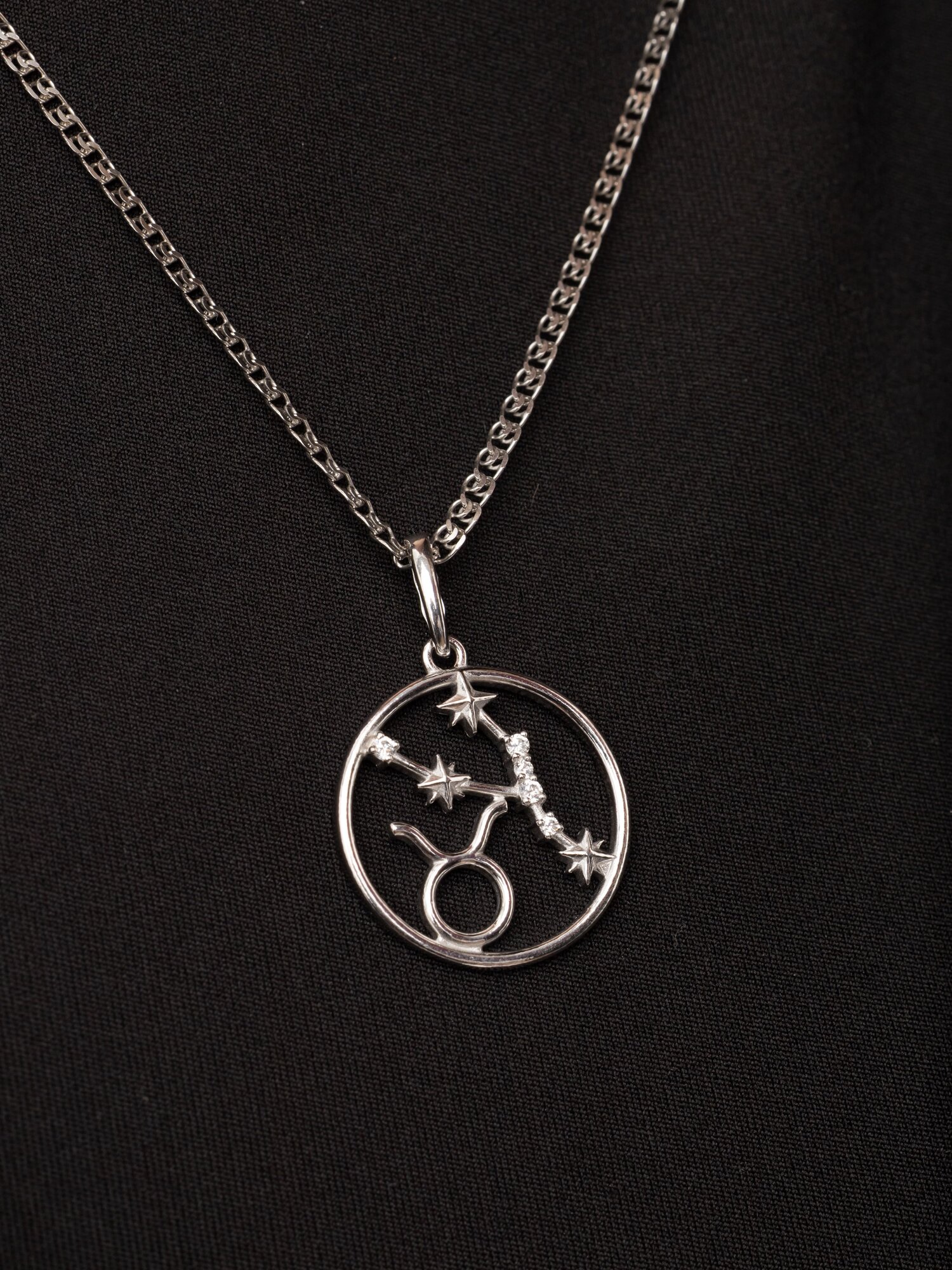 Подвеска, серебро, 925 проба, родирование, фианит