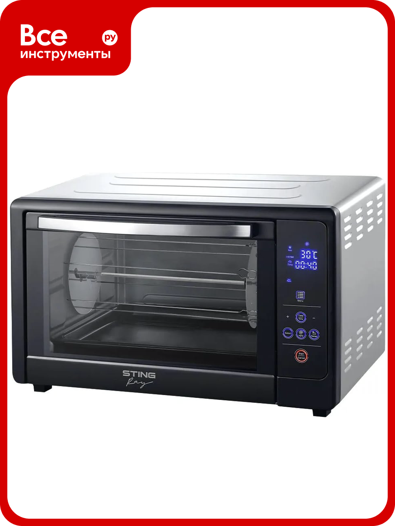Духовой шкаф (мини-печь) STINGRAY ST-EO109A черный/сталь 42373, кухне, всей семьи