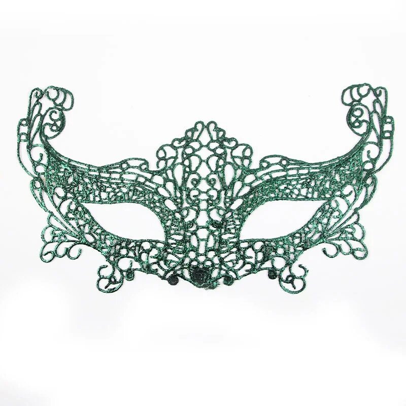 Женские полумаски из полиэстера Изумрудный, PM004TG-2D