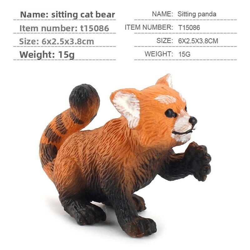 Pvc мини фигурки животных для диорам и образовательных выставок стоящий панда