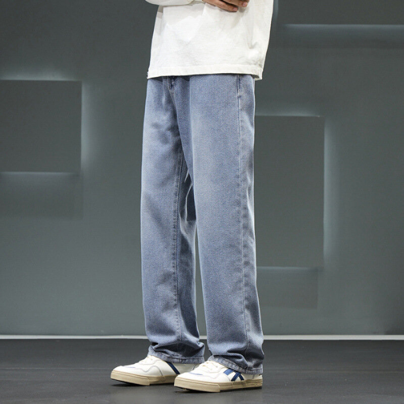 Слим тапер джинсы Rong Сезонные звездные узоры джинсы мужские повседневные прямые брюки премиальное чувство американские хайстрит, Размер_28