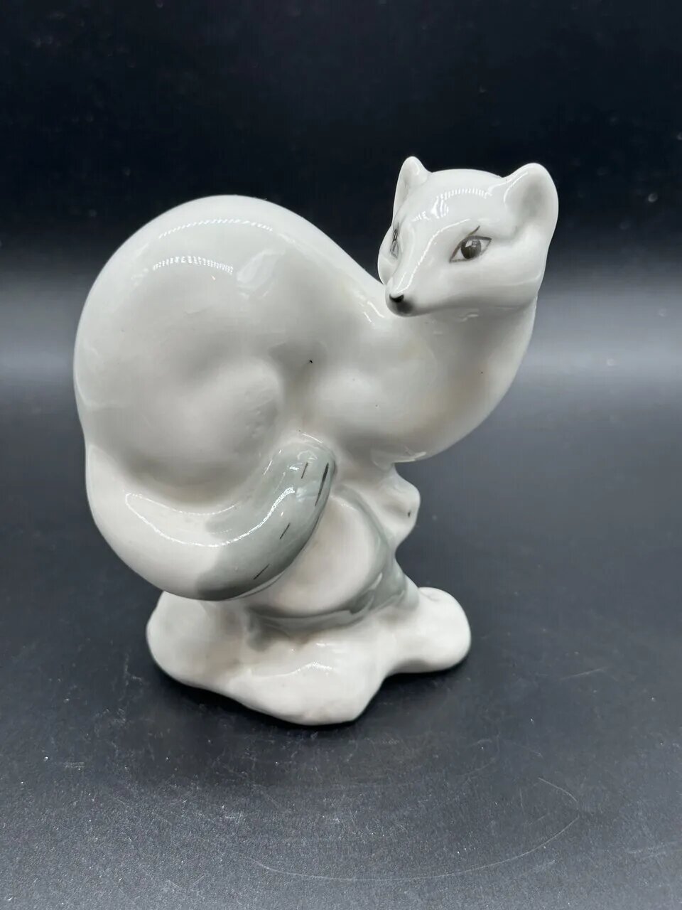 Статуэтка Соболь Лфз Фарфор ссср 60 годы Винтажная