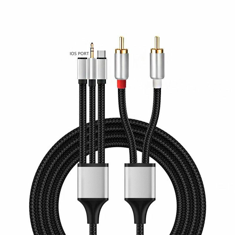 Кабель для Lightning на 2 RCA, 3 метра