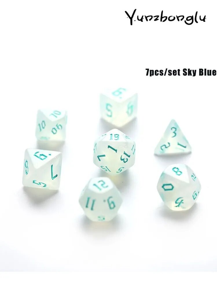 Yunzhonglong Кости игральные, дайсы, кубики для DnD (ДнД) 7 шт
