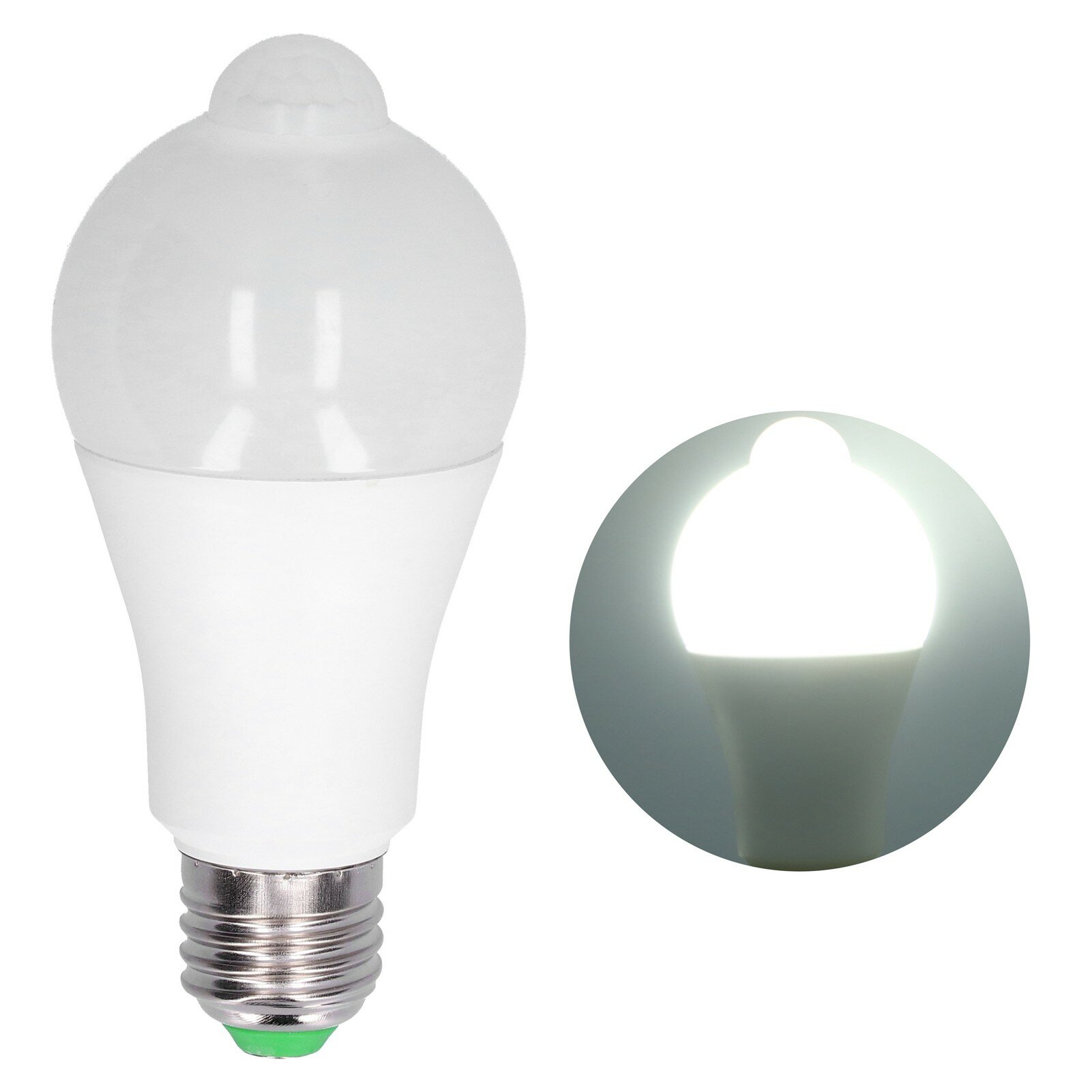 E27 18W светодиодная индукционная лампочка Light PIR Инфракрасная лампочка для контроля света для коридора спальни Лестница 85–265VPURE Белый свет