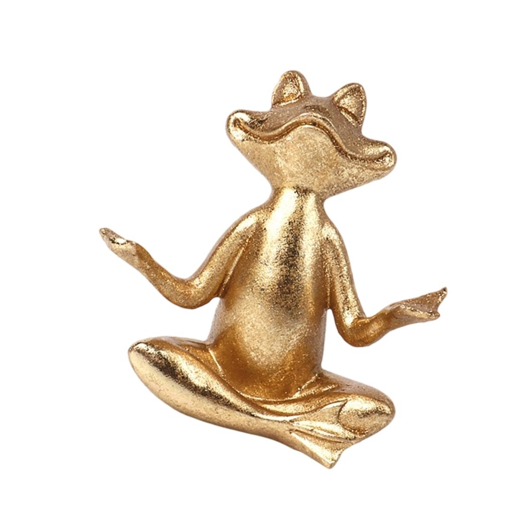 Золотое украшение в виде лягушки для йоги-B