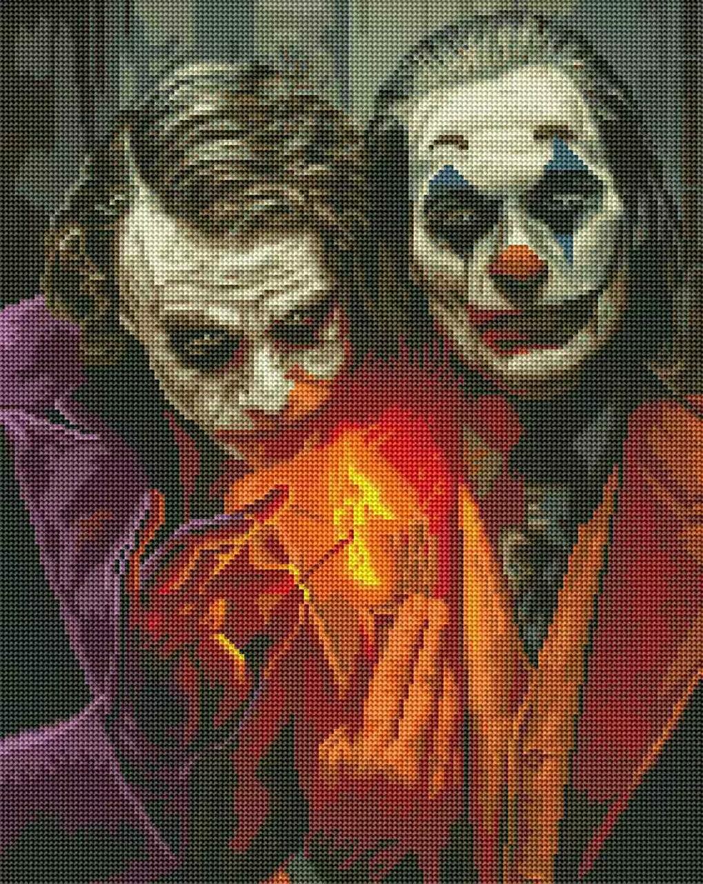 Алмазная мозаика Джокер 40х50 см на жесткой основе (МДФ), готовый набор для вышивки стразами