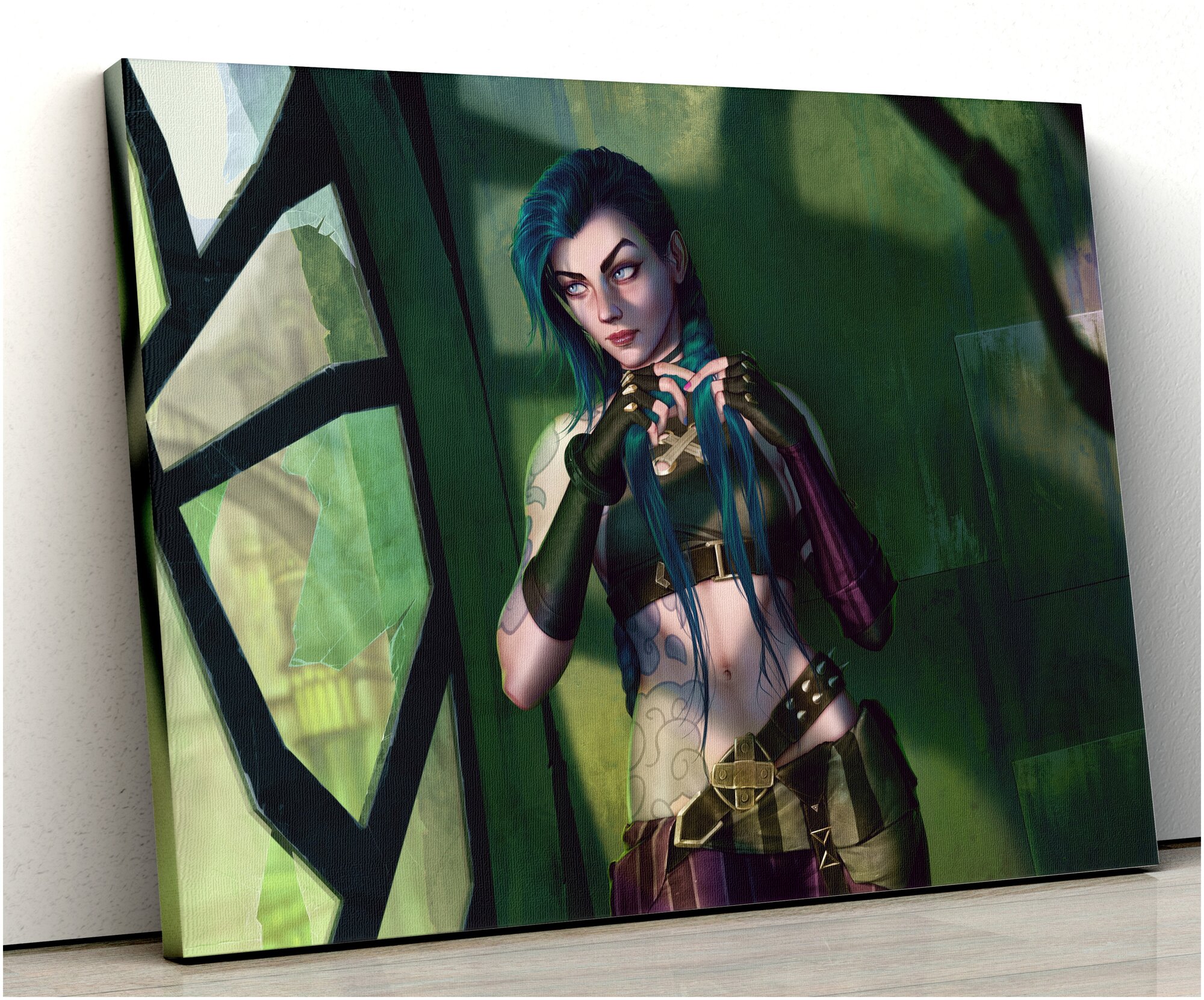 Картина на холсте с подрамником "Аркейн/Arcane: League of Legends, герои. Картина, которая украсит интерьер комнаты, подчеркнет современный стиль Вашего жилья. Качественная печать, экологически безопасные материалы. Сделано в России, 60x75 см