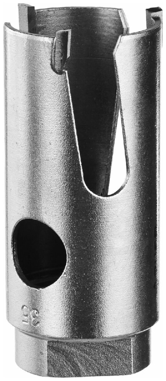 Коронка универсальная ЗУБР профи 35 мм 3 резца ВК8С глубина сверления 55 мм