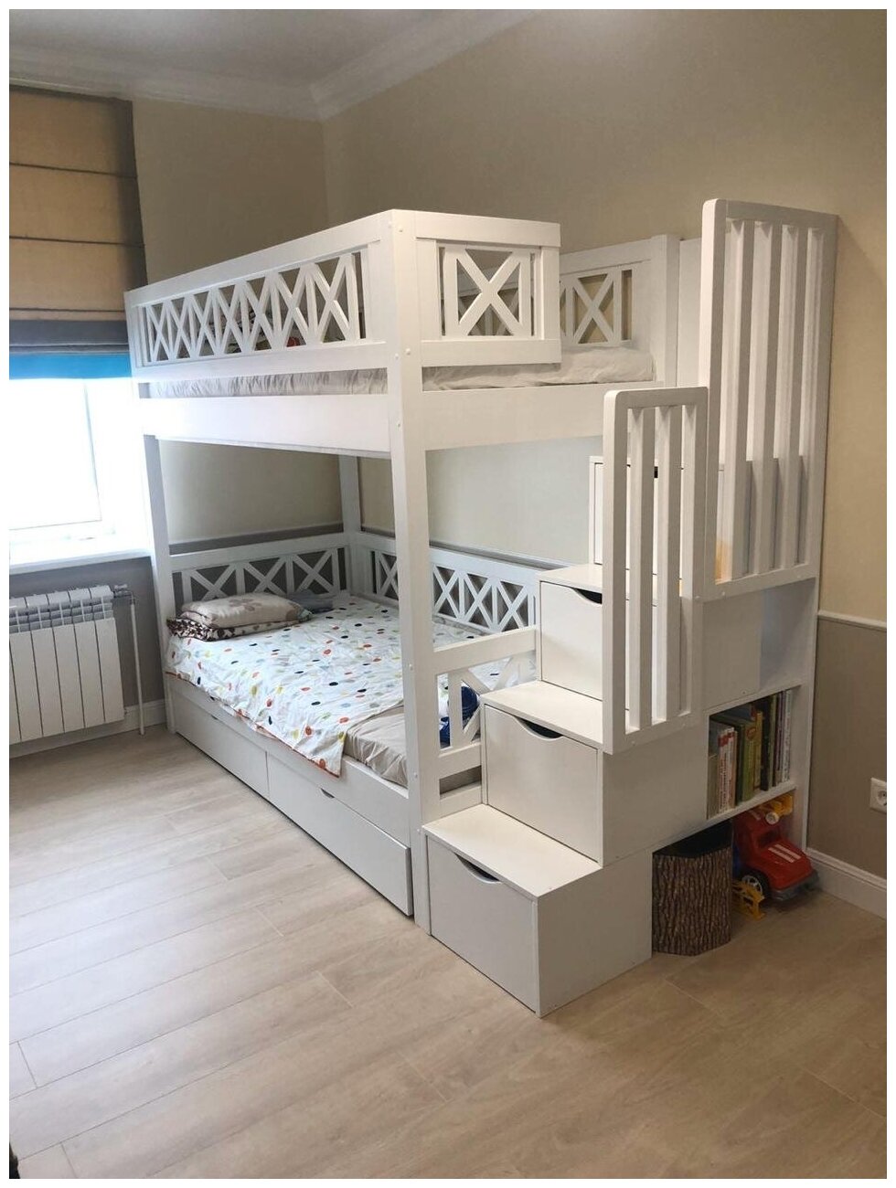 Двухъярусная кровать Прованс LUX 90х190 цвет белый