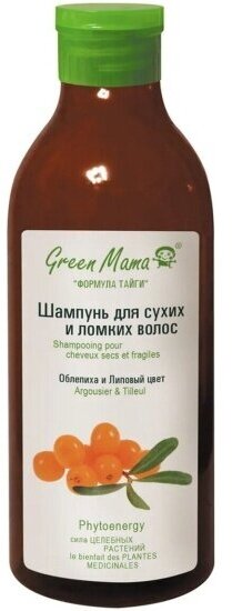 Шампунь для сухих и ломких волос Green Mama Облепиха и липовый цвет, 400 мл