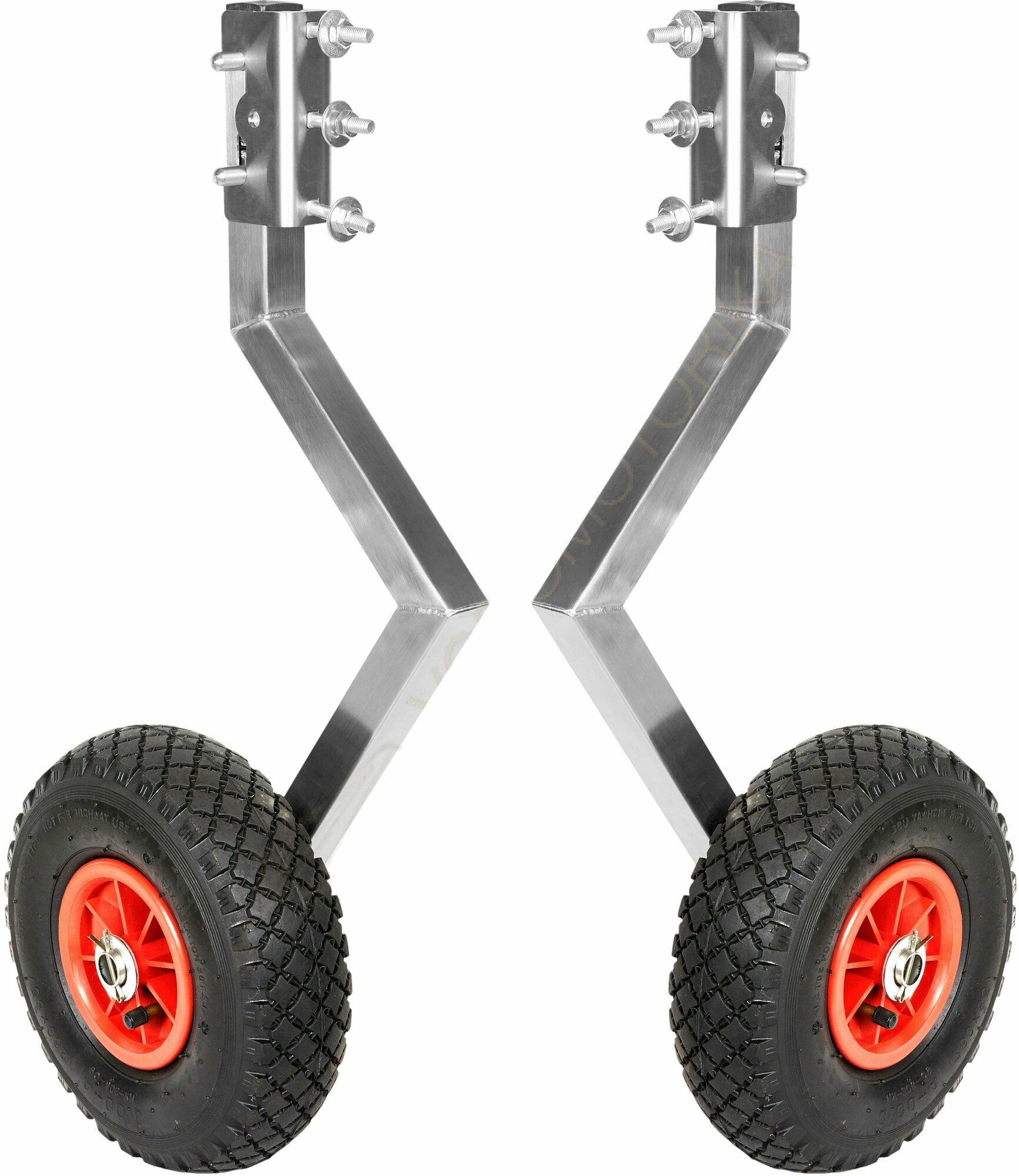 Транцевые колеса съемные на пальцах 260 надувное дно (нерж)