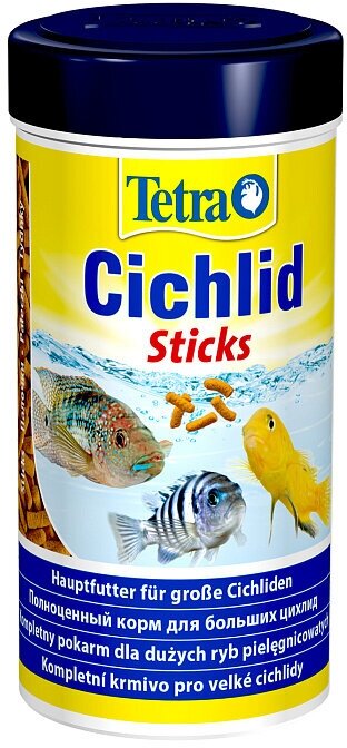 Tetra Cichlid Sticks Основной корм для цихлид и других крупных рыб, палочки 250 мл/75гр