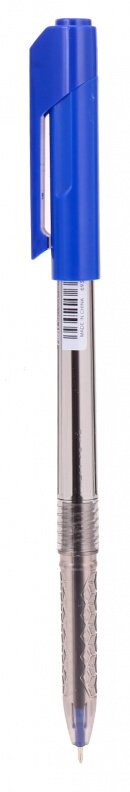 Ручка шариков. Deli Arrow EQ00830 прозрачный/синий d=0.5мм син. черн